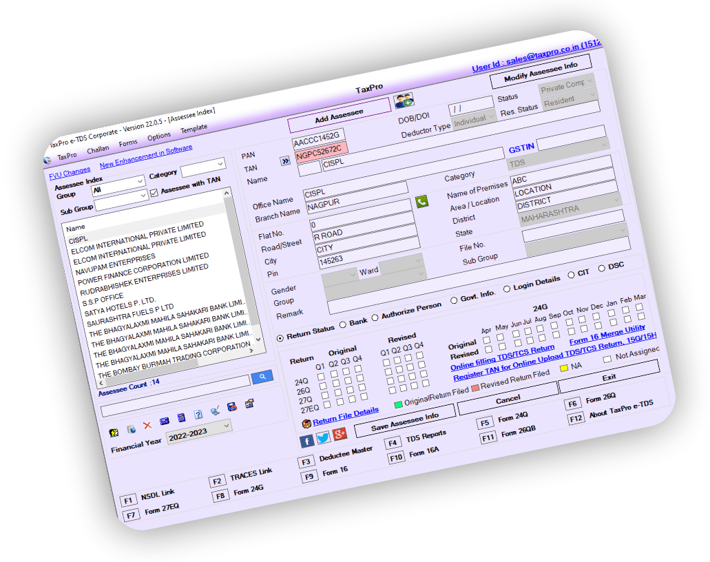 TaxPro eTDS is finest eTDS filing software rated by various organizations